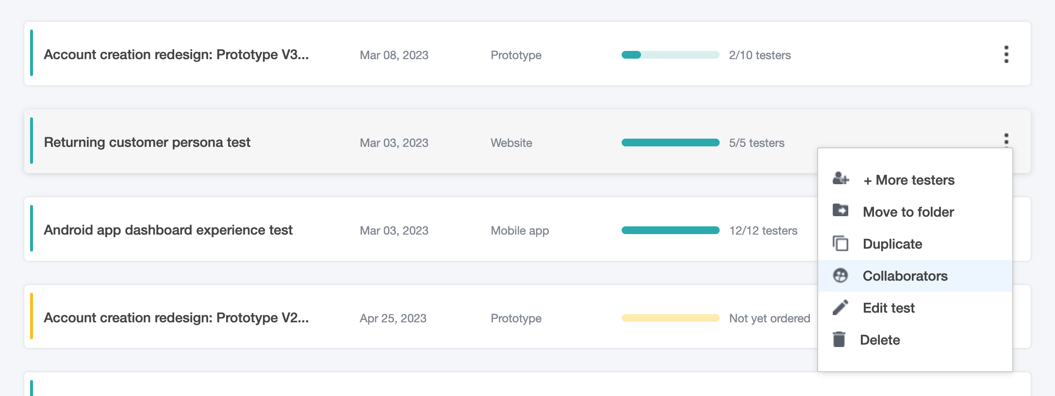 Trymata User Testing Dashboard Test Collaborators 1 Small Min Trymata